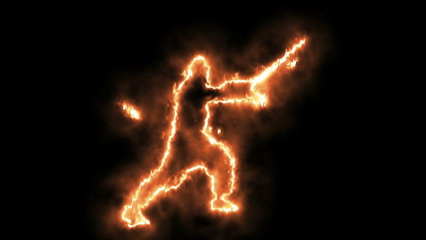 4k fire form ninja animation on Stock Footage Video (100% Royalty-free ...