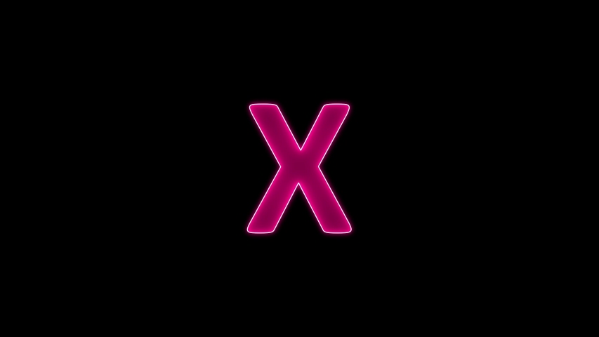 energy neon alphabet letter 'x' animation Stock Footage Video (100% ...