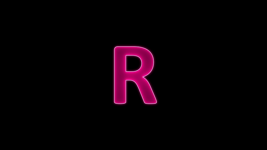 energy neon alphabet letter 'r' animation Stock Footage Video (100% ...
