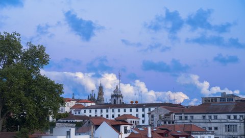 Timelapse Old European Buildings Tree On Stock Footage Video (100% ...