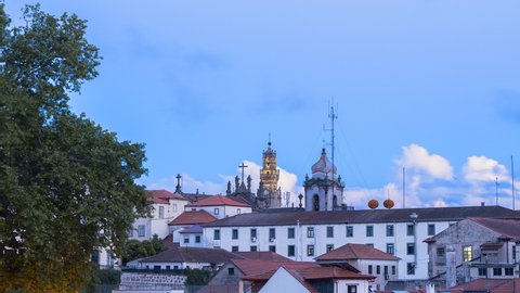 Timelapse Old European Buildings Tree On Stock Footage Video (100% ...