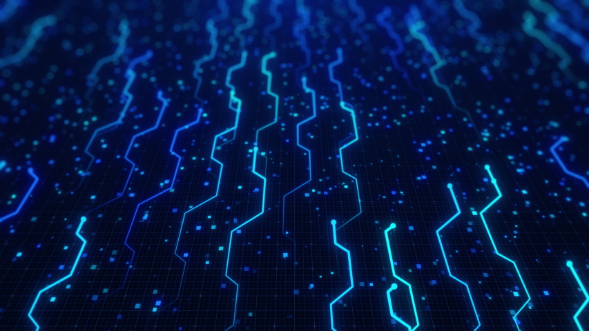 Digital Signals Background Endless Loop Stock Footage Video (100% ...