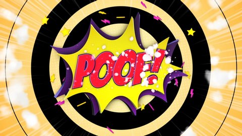 Poof Comic Text Speech Balloon Animation Stock Footage Video (100% ...