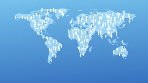 Overpopulation Concept 4k Animation Showing Most Stock Footage Video ...