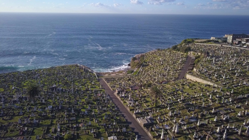 graveyards on cliff spectacular pacific ocean Stock Footage Video (100% ...