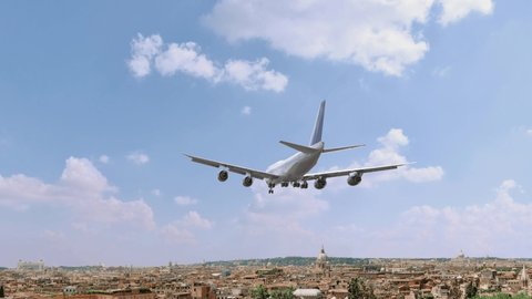 Airplane Landing Rome Italy Stock Footage Video (100% Royalty-free ...
