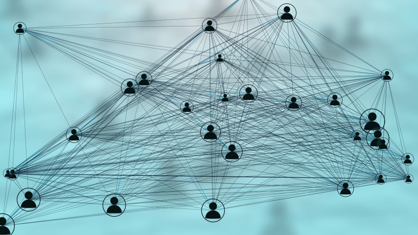 users connected decentralized network p2p technology Stock Footage ...