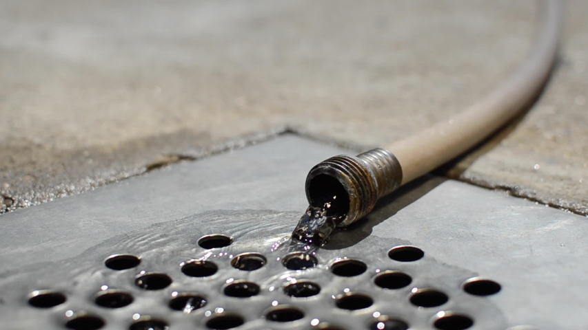 water flowing pipe into drain Stock Footage Video (100% Royalty-free ...