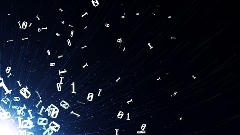 Random Binary Numbers Animation Mathematic Rendering: vídeo stock (100% ...