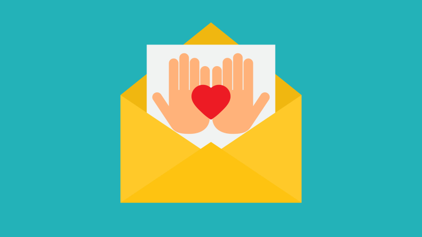 Love Message Animation. Envelope and Stock Footage Video (100% Royalty ...