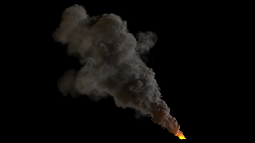 3d special effect large flame smoke Stock Footage Video (100% Royalty ...