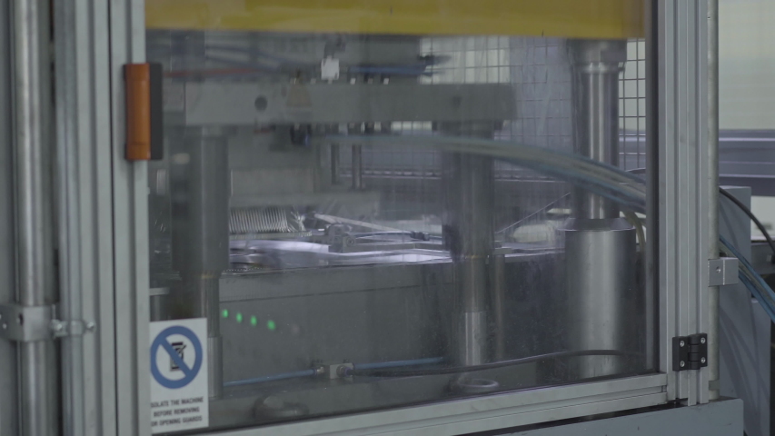 Process of Press Machine Working Stock Footage Video (100% Royalty-free ...