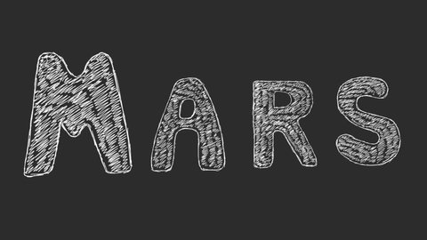 Mars Word White Lettering On Transparent Stock Footage Video (100% ...