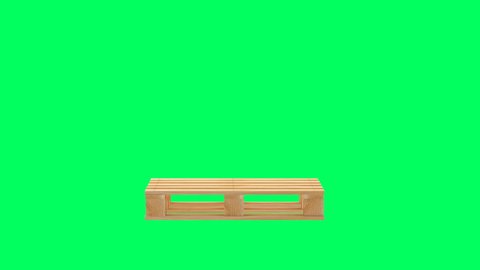 3d Animation Empty Wooden Pallets Falling Stock Footage Video (100% ...