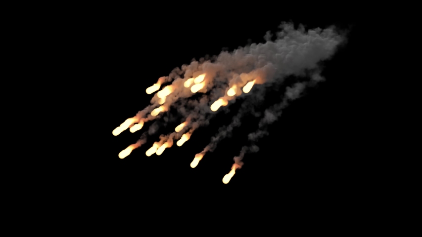 Vfx Aircraft Flares Animation Alpha, Stock Footage Video (100% Royalty ...