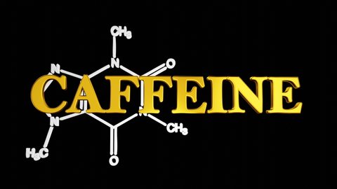 3d Animation Word Caffeine Chemical Structure Stock Footage Video (100% ...