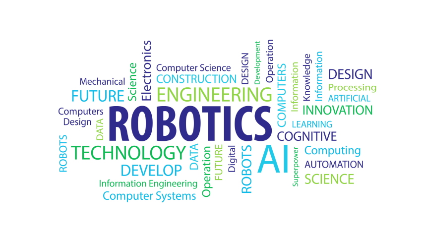 robotics word cloud on white background Stock Footage Video (100% ...