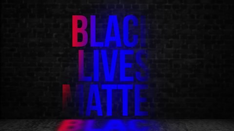 Black Lives Matter Animation Text Police Stock Footage Video (100% ...