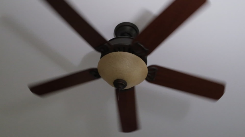 Brown Ceiling Fan Turning Slow Stock Footage Video (100% Royalty-free ...