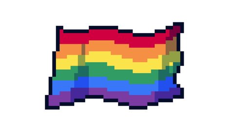 8bit Pride Flag Retro Animation Stock Footage Video (100% Royalty-free ...