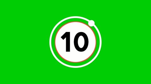 Green Screen Animation Countdown Number 10 Stock Footage Video (100% ...