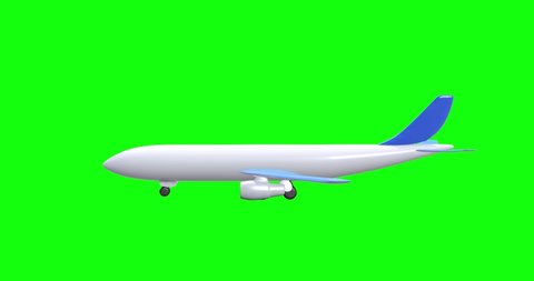 Green Screen Plane Landing Departurepassenger Plane Stock Footage Video ...