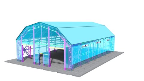 Circular Flyover Bim Model Building Structure Stock Footage Video (100% ...