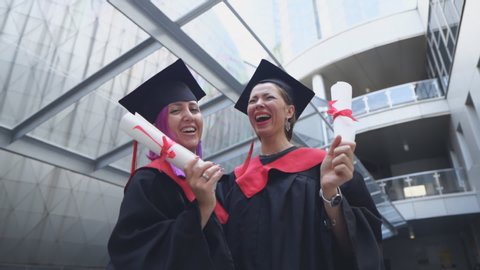 512 Two graduating female students Stock Video Footage - 4K and HD ...