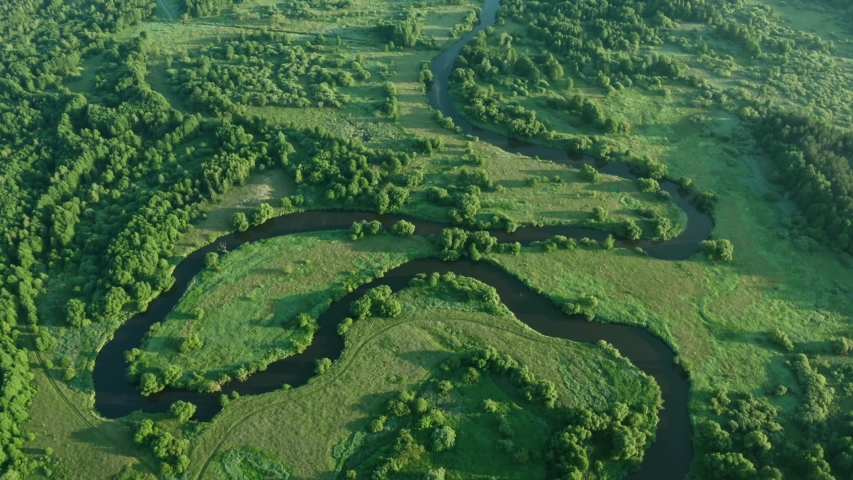 aerial landscape top down view drone Stock Footage Video (100% Royalty ...