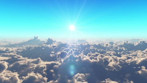 Fly Over Sunset Above Clouds Sun Stock Footage Video (100% Royalty-free ...