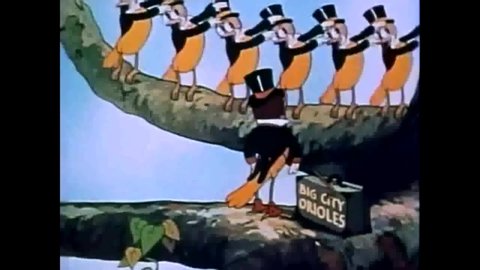 Circa 1936 This Animated Film Bird Stock Footage Video (100% Royalty ...