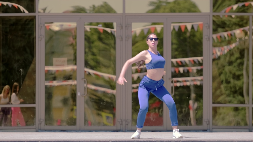 talented girl performing cool dance front Stock Footage Video (100% ...