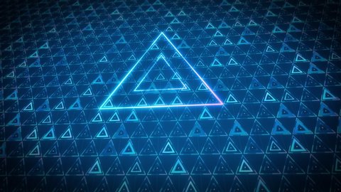 Triangle Design Future Technology Digital Geometric Stock Footage Video ...