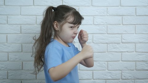 Aggression Child Little Girl Fighting Stock Footage Video (100% Royalty ...