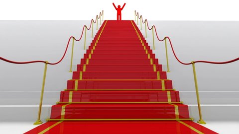 Goal Achieved Red Symbol Man On Stock Footage Video (100% Royalty-free ...