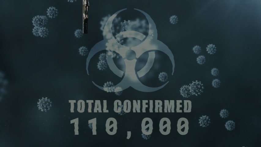 animation biohazard sign total confirmed number Stock Footage Video ...