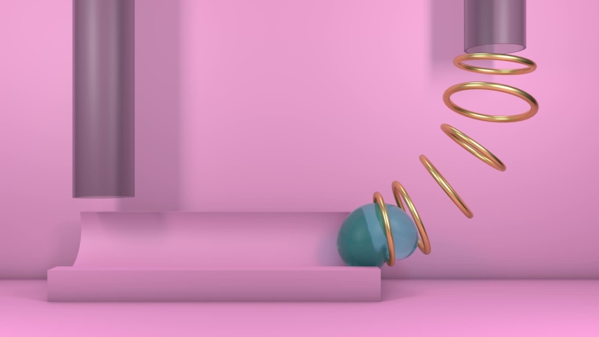 3d animation pink room transparent pipes Stock Footage Video (100% ...