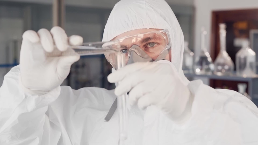 Two Scientists in Protective Suits Stock Footage Video (100% Royalty ... Two Scientists in Protective Suits Stock Footage Video (100% Royalty ...