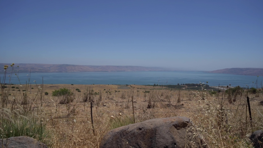 Landscape and water at the Sea of Galilee, Israel image - Free stock ...