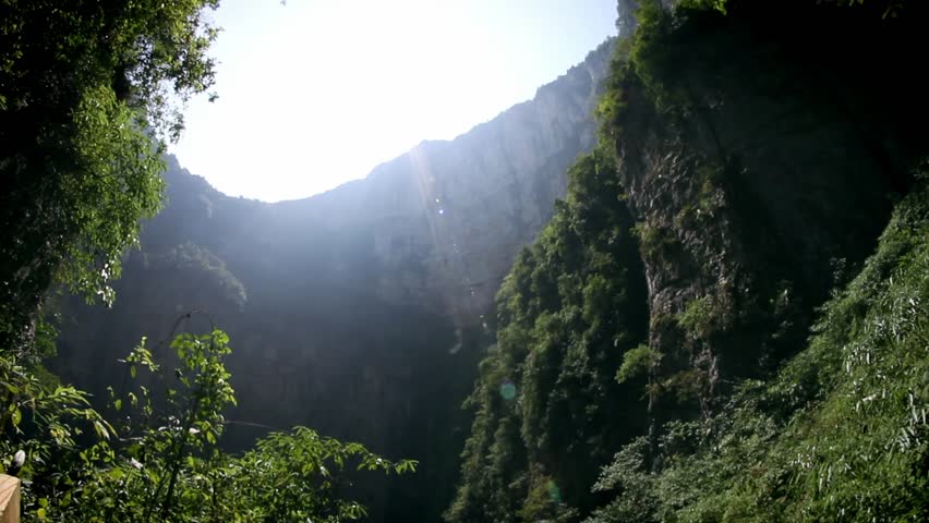 Xiaozhai Tiankeng Heavenly Pit,the Worlds Stock Footage Video (100% ...