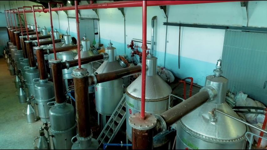Distillation Factory Rose Oil Fragrance Stock Footage Video (100% ...
