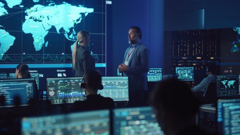 Project Manager Computer Science Engineer Talking Stock Footage Video ...