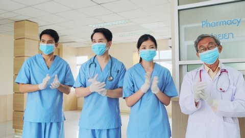 asian healthcare workers doctor nurse wearing Stock Footage Video (100% ...