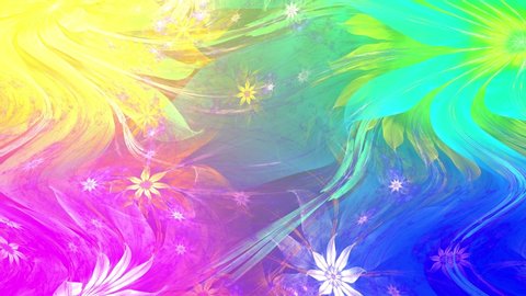 Psychedelic Mesmerizing Bright Rainbow Color Changing Stock Footage ...