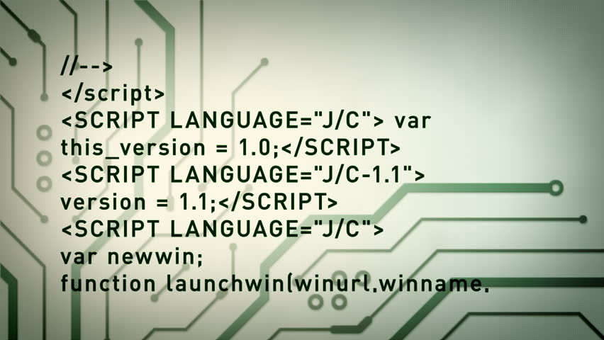 Computer Code Scrolls Over a Stock Footage Video (100% Royalty-free ...