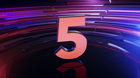Number 5 Top Ten Numbers Animation Stock Footage Video (100% Royalty ...