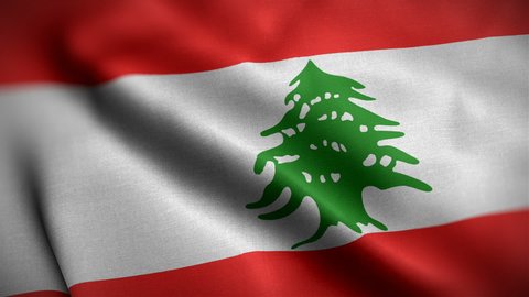 National Flag Lbn Lebanon Stock Footage Video (100% Royalty-free ...