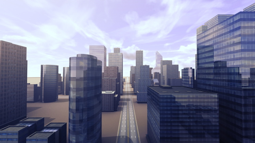 growing city street view animation Stock Footage Video (100% Royalty ...