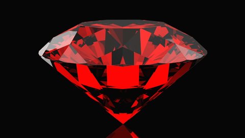 Beautiful Red Ruby Rotating On Black Stock Footage Video (100% Royalty ...