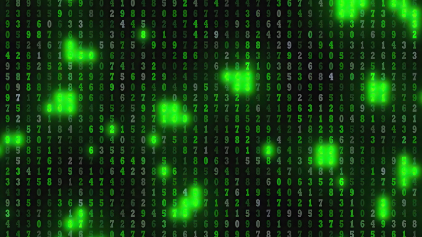 Green Colored Binary Code Background Stock Footage Video (100% Royalty ...